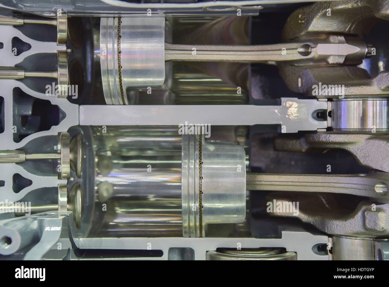 Cut metal engine Stock Photo - Alamy