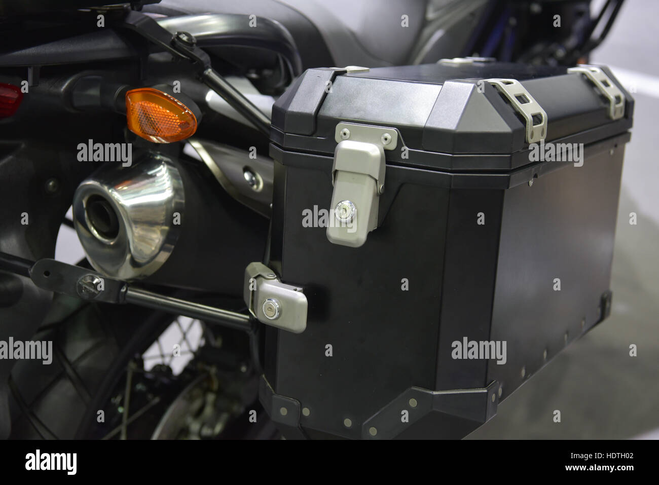 motorcycle side bag Stock Photo - Alamy