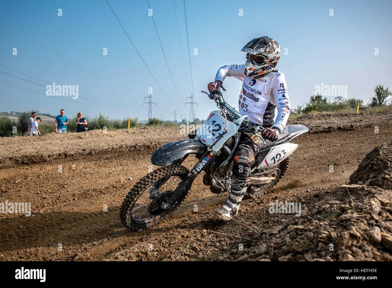 motocross rider in the race Stock Photo - Alamy