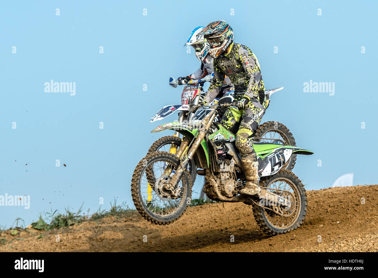 motocross rider in the race Stock Photo - Alamy