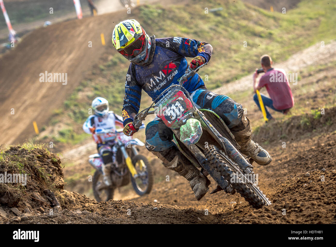 motocross rider in the race Stock Photo - Alamy