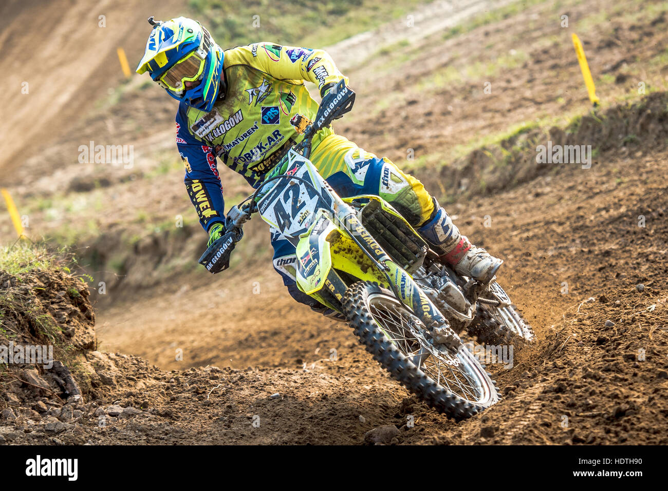 motocross rider in the race Stock Photo - Alamy