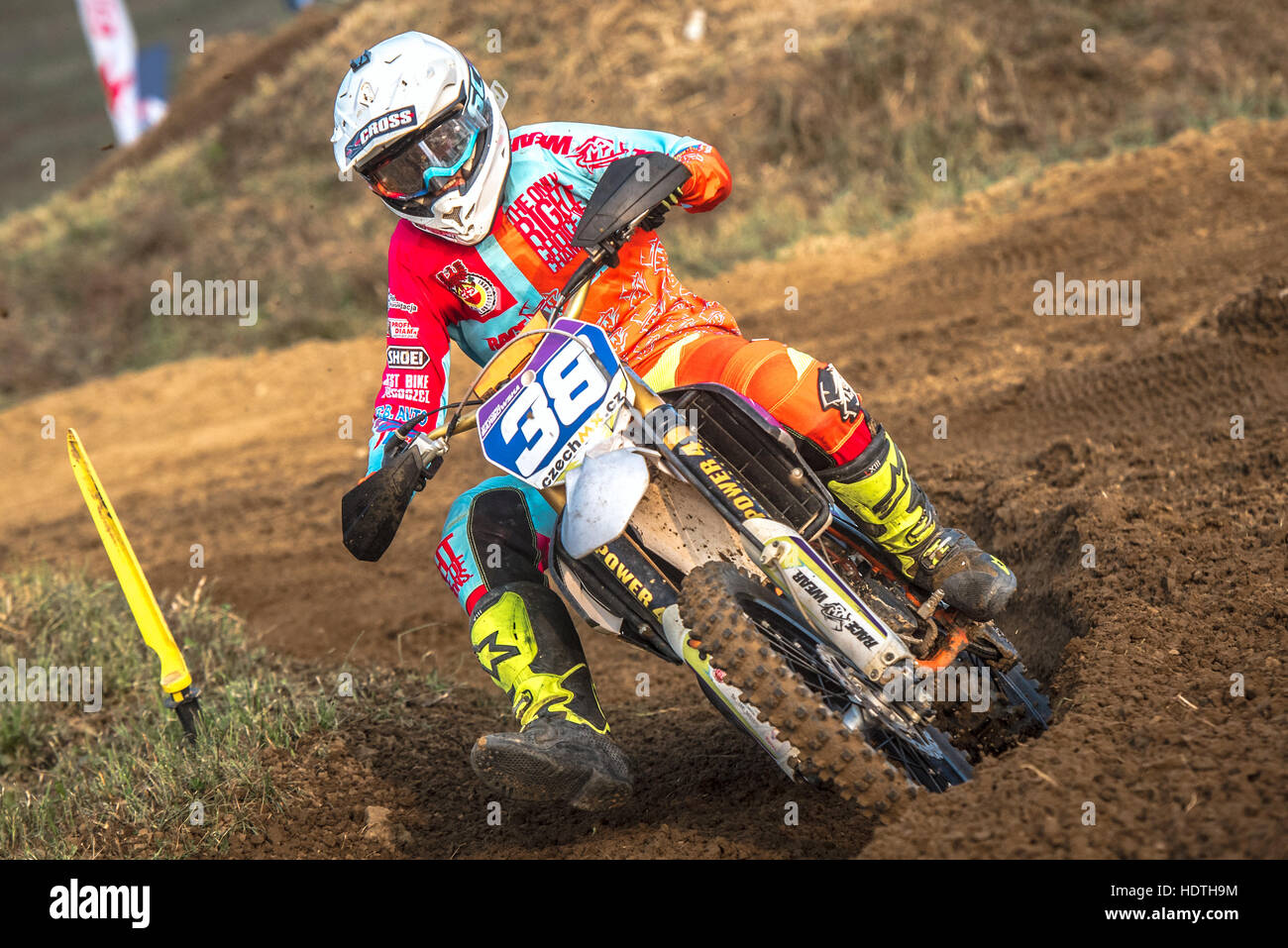 motocross rider in the race Stock Photo - Alamy