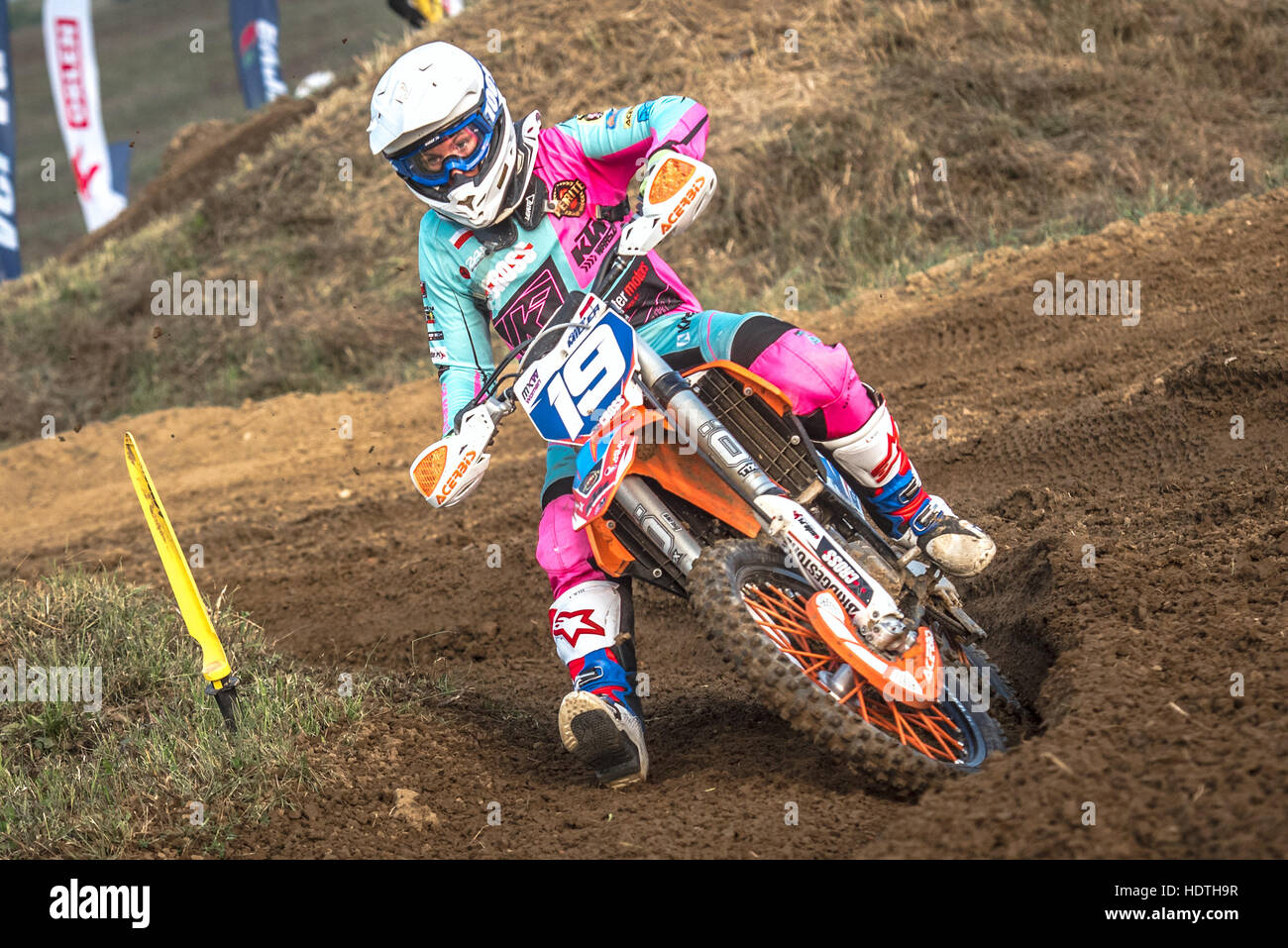 motocross rider in the race Stock Photo - Alamy
