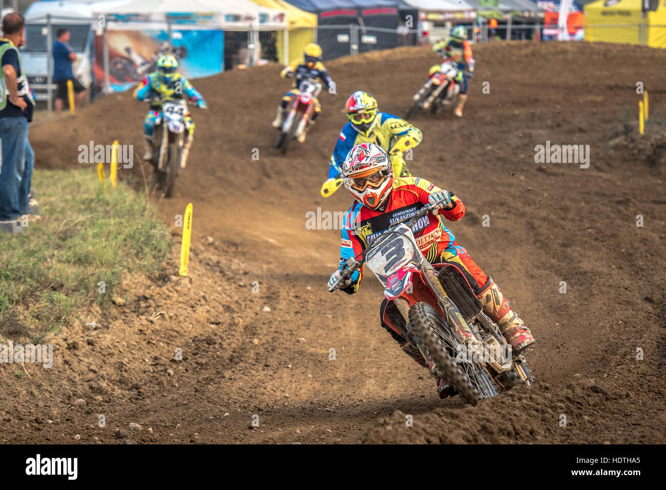 motocross rider in the race Stock Photo - Alamy