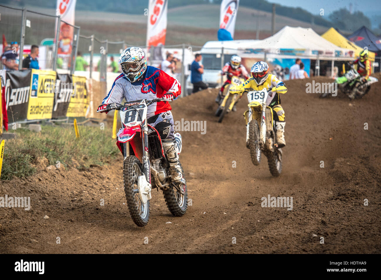 motocross rider in the race Stock Photo - Alamy