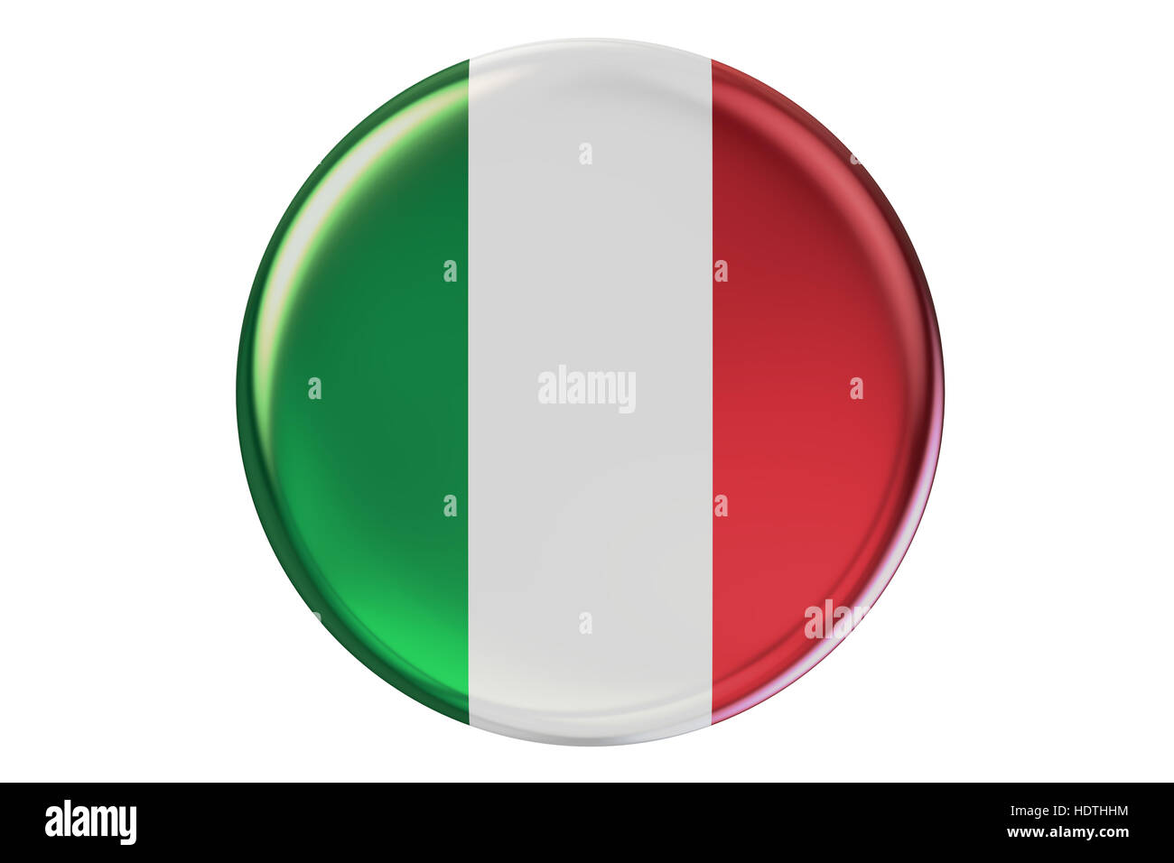 Italian flag isolated badge hi-res stock photography and images - Alamy