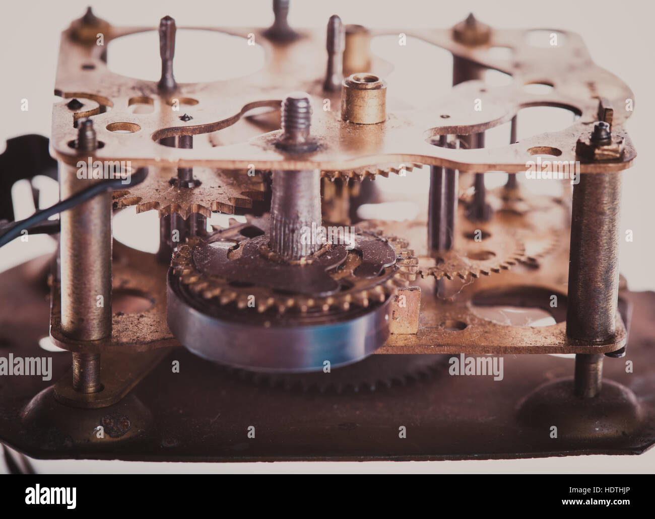 Vintage clock mechanism Stock Photo - Alamy