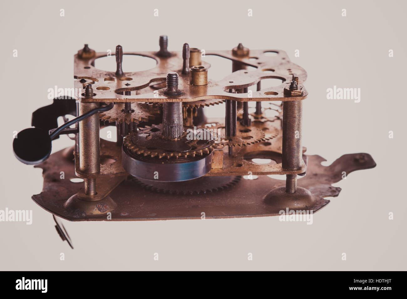 Vintage clock mechanism Stock Photo - Alamy
