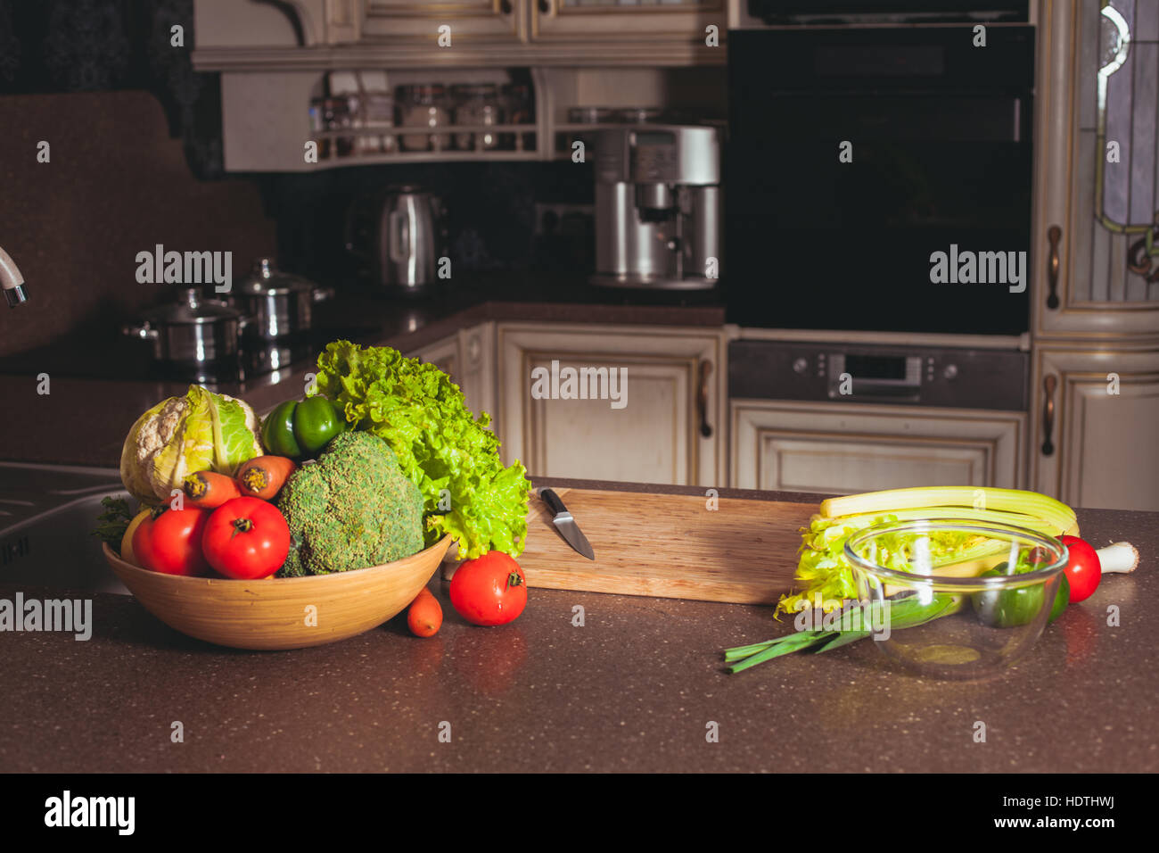 Vegetables in the kitchen Stock Photo - Alamy