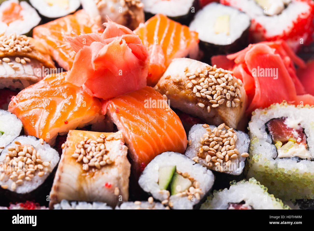 Sushi roll set Stock Photo - Alamy