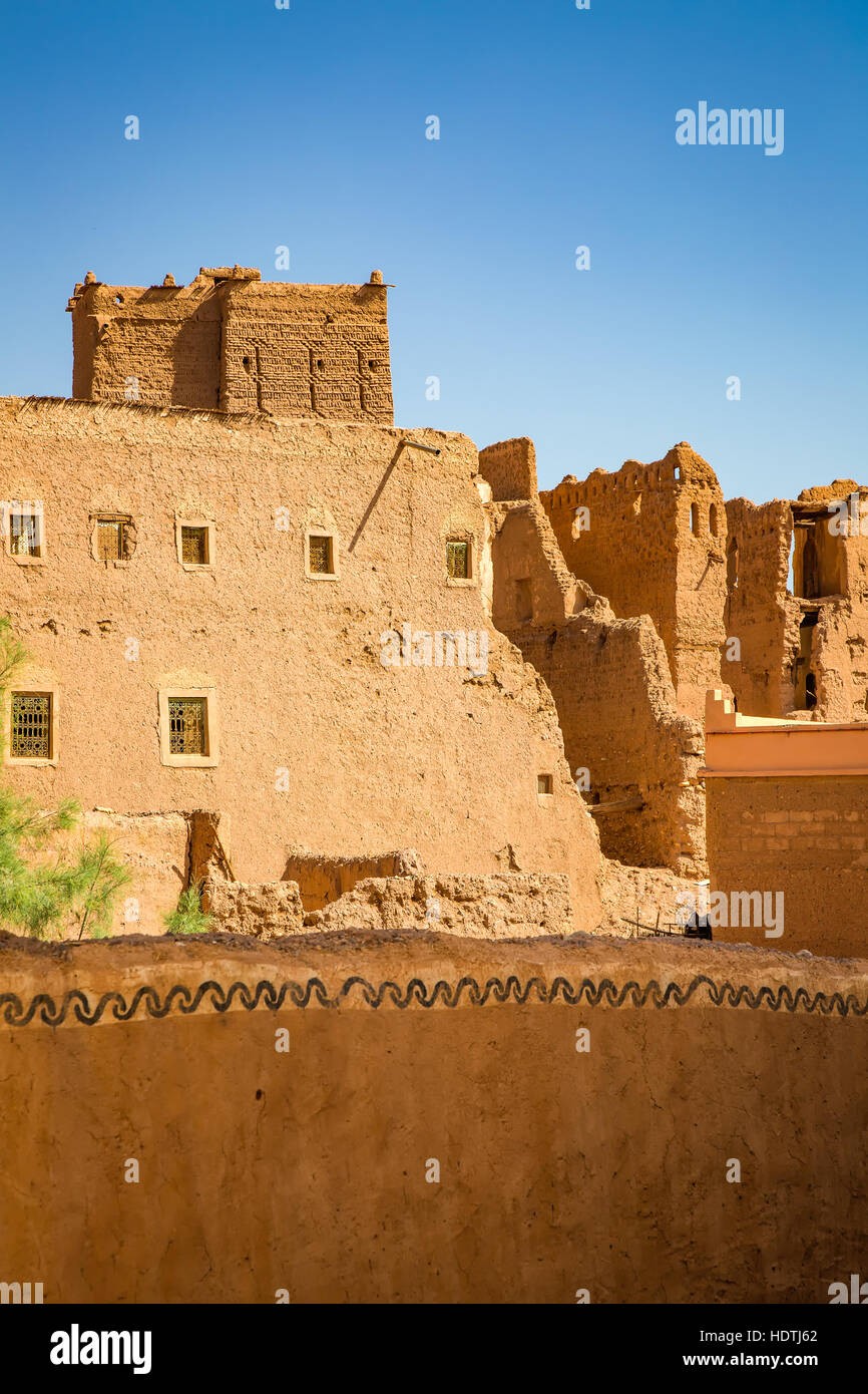 The original construction of the old Medina in Ouarzazate, Morocco ...