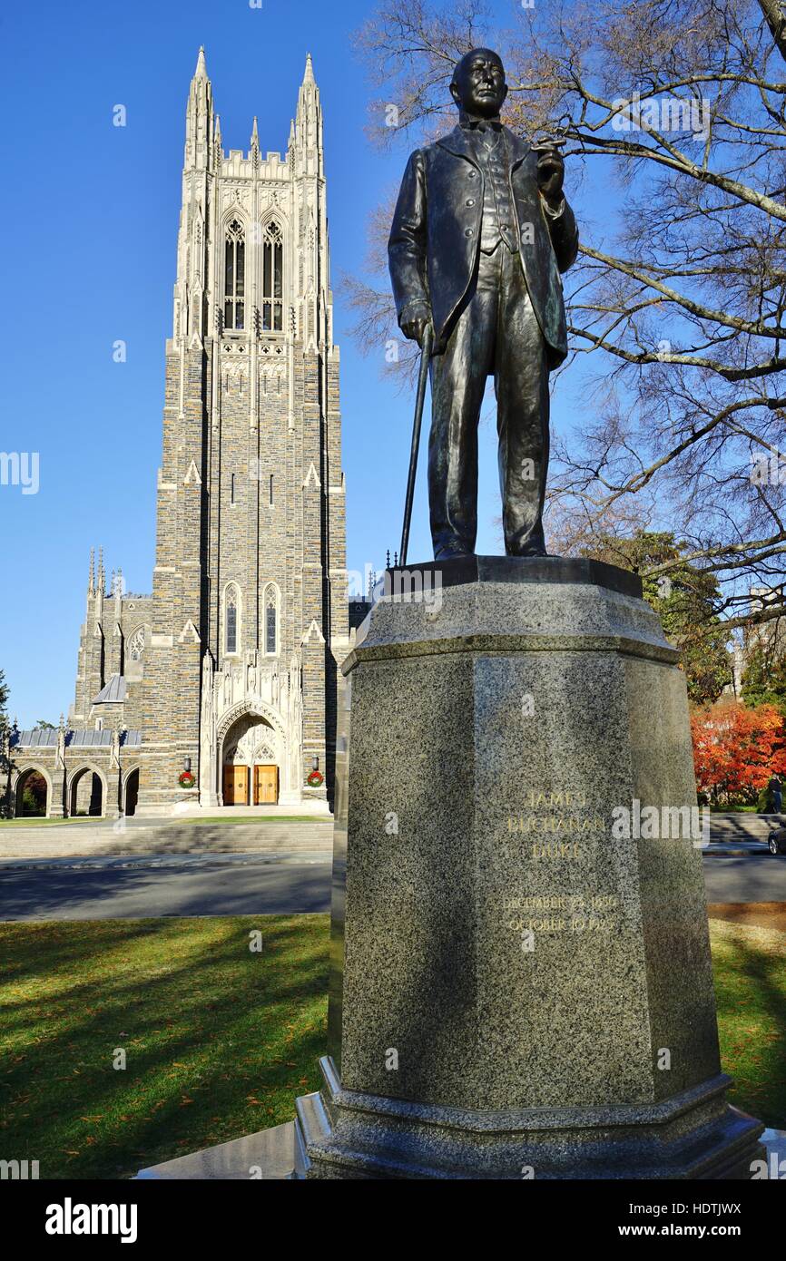 View of the campus of Duke University, a private research university ...