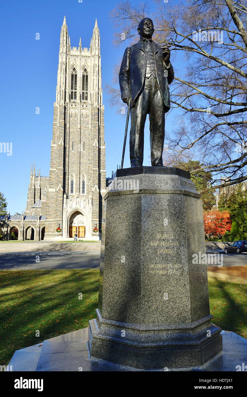 View of the campus of Duke University, a private research university ...