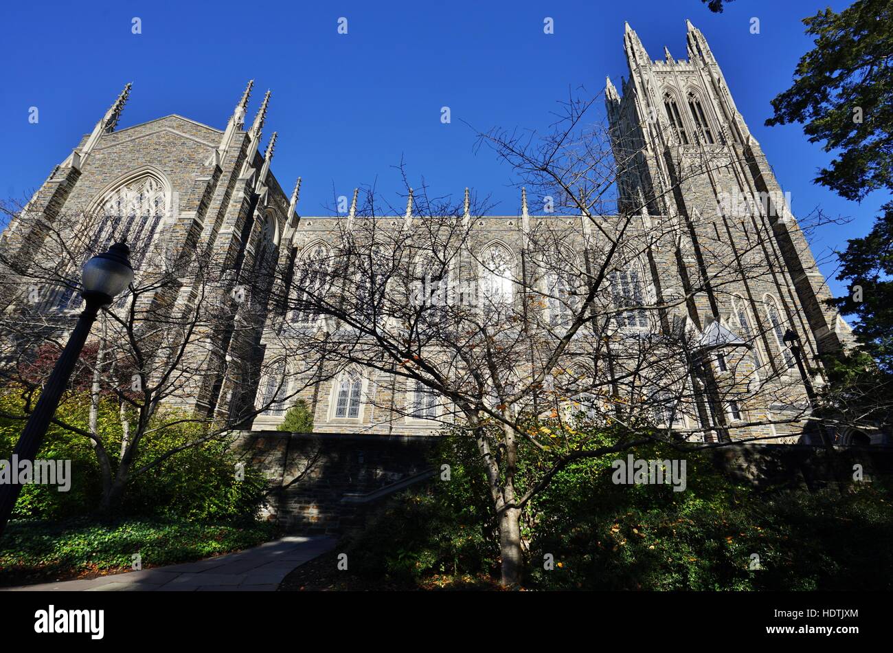 View of the campus of Duke University, a private research university ...