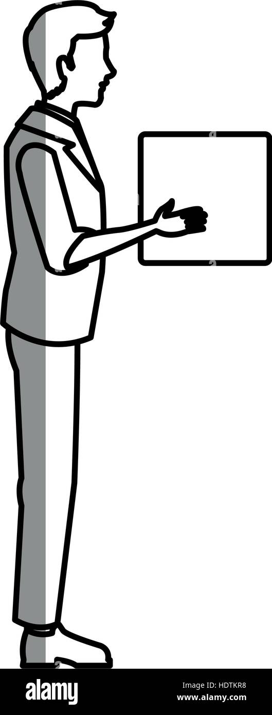 Isolated man cartoon with box design Stock Vector Image & Art - Alamy