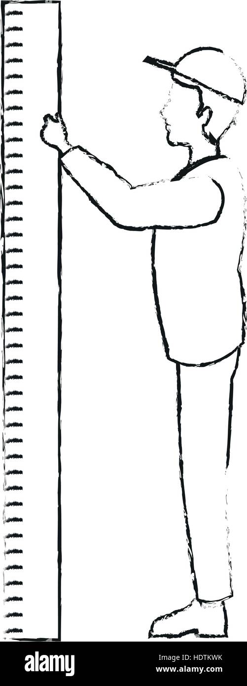 Isolated man cartoon with ruler design Stock Vector Image & Art - Alamy