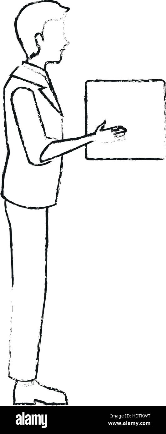 Isolated man cartoon with box design Stock Vector Image & Art - Alamy