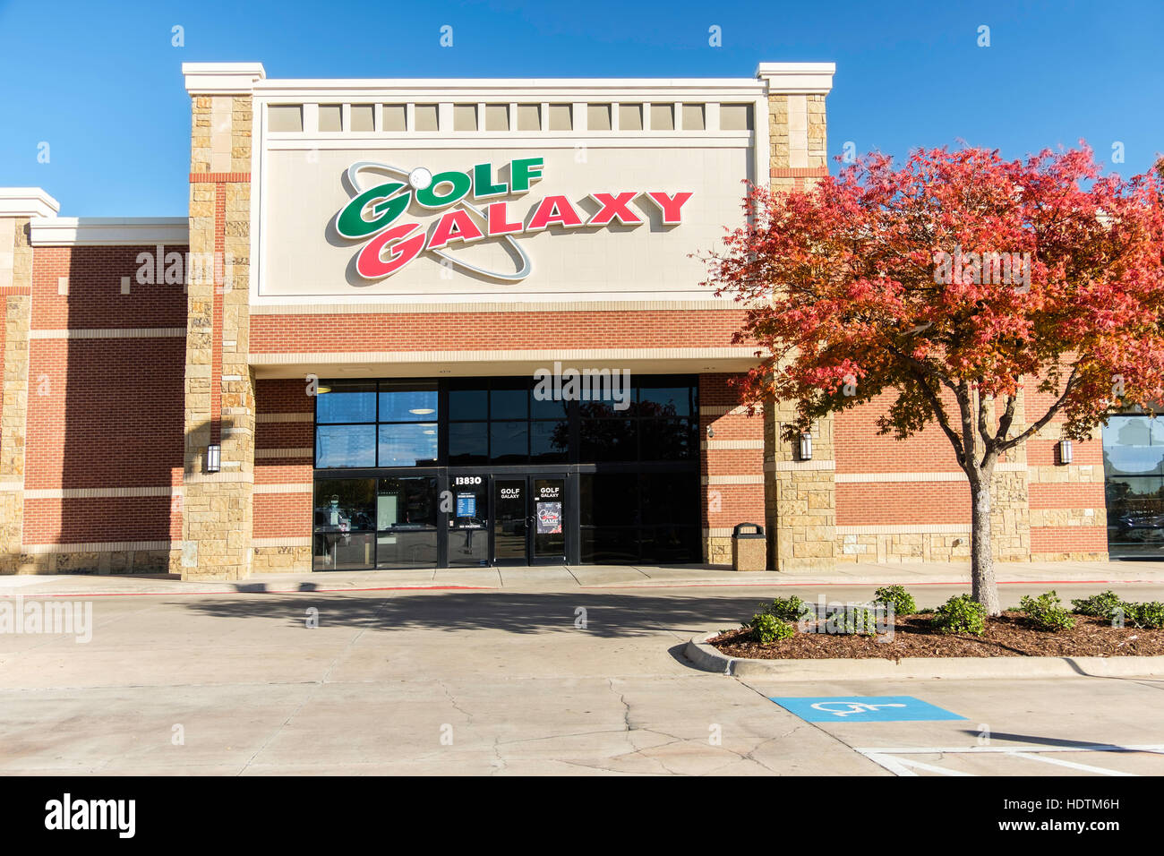 The storefront and entrance of Golf Galaxy, a golf equipment store on ...