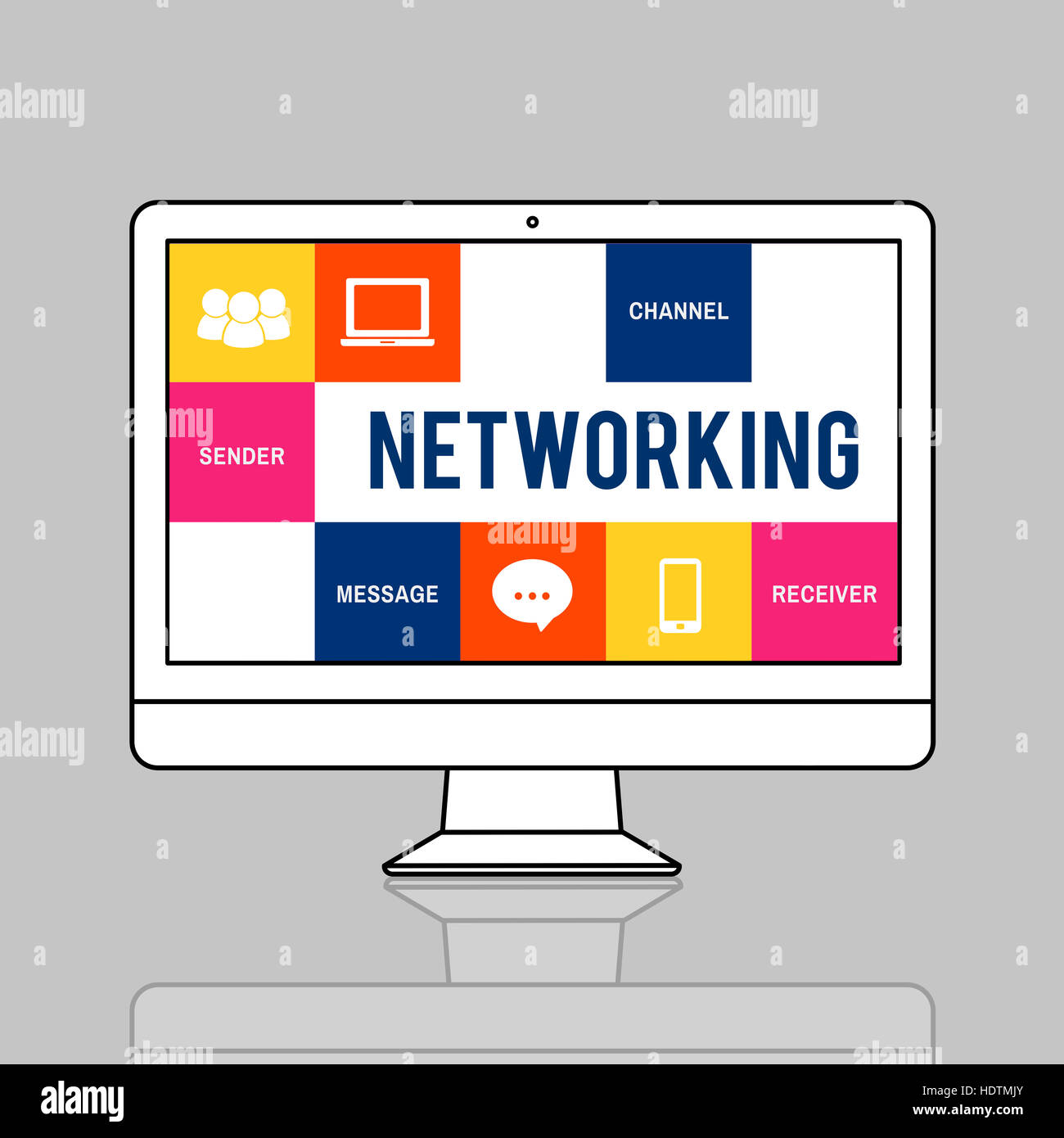 Media Technology Online Digital Networking Concept Stock Photo - Alamy
