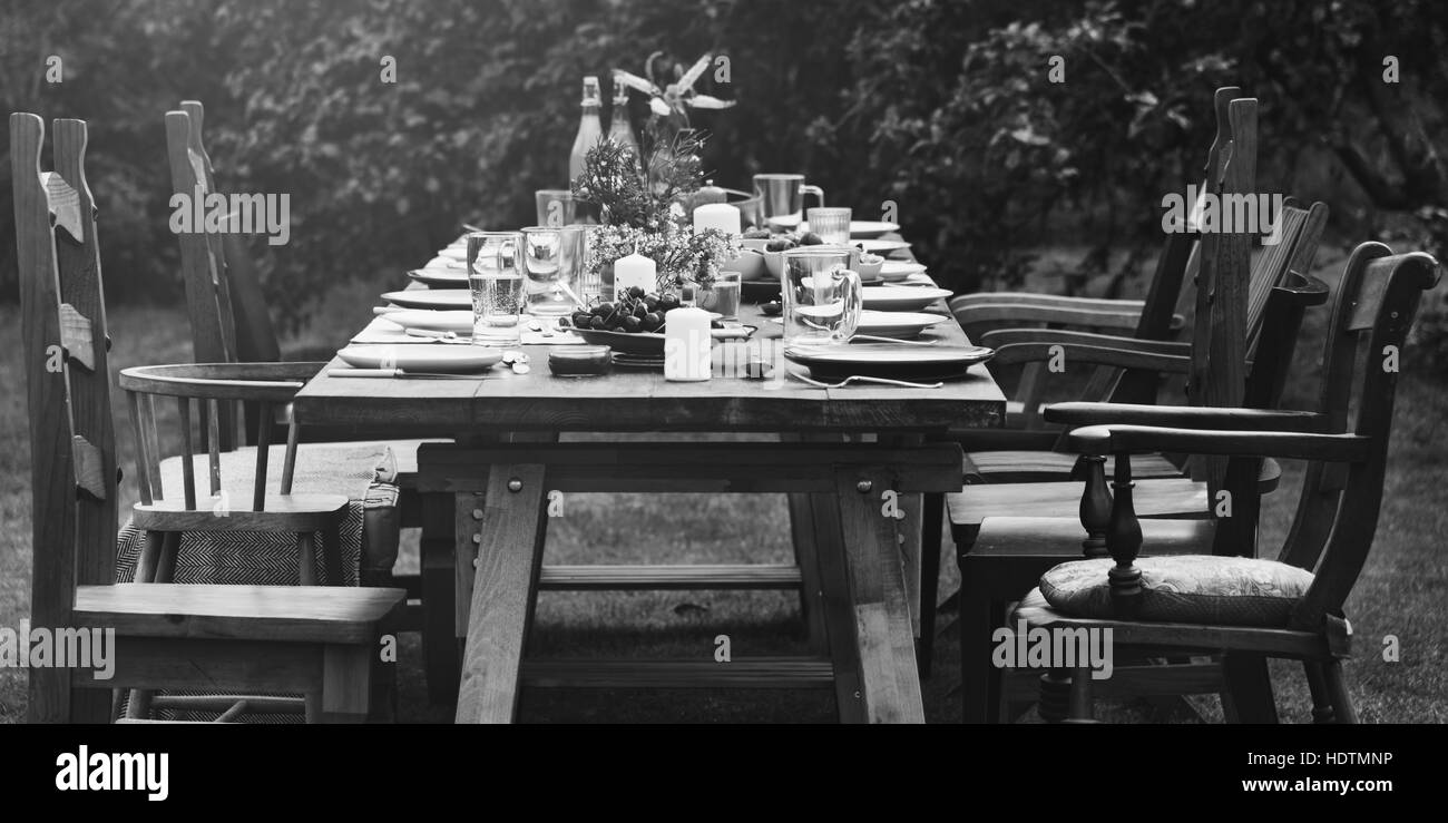 Table Dishware Decor Dinner Concept Stock Photo - Alamy