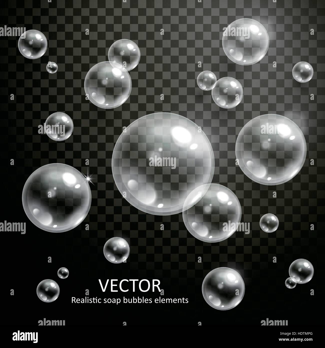 realistic bubbles with beautiful refractions on transparent background ...