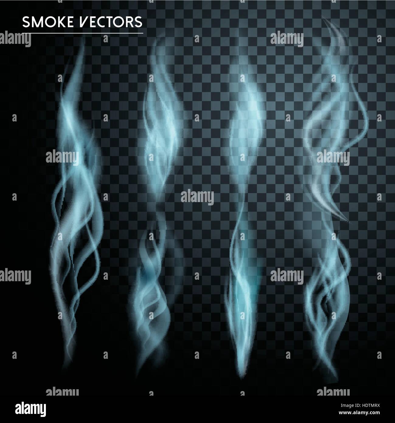 abstract smoke elements collection set over transparent background ...