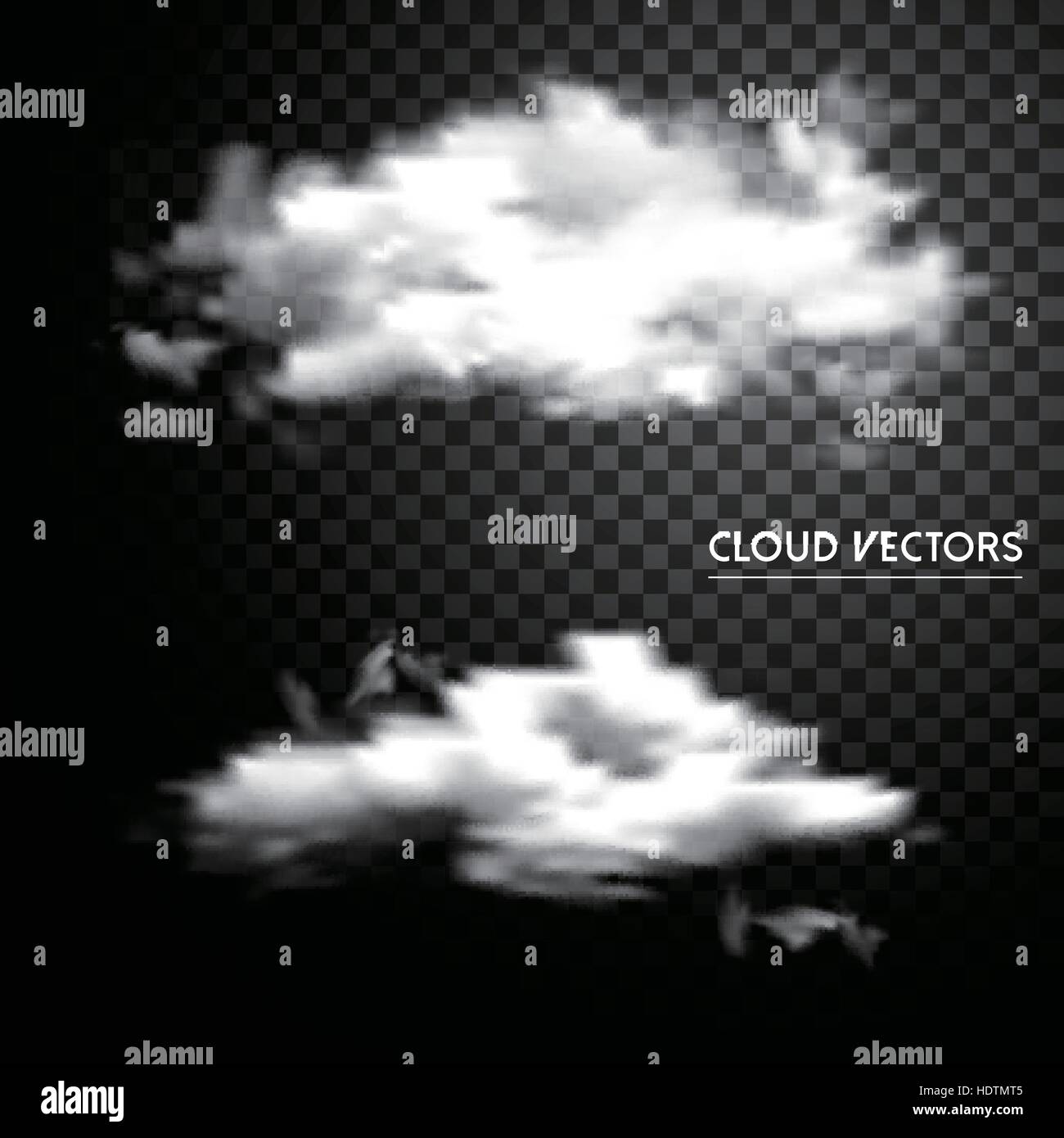 abstract cloud elements collection set over transparent background ...
