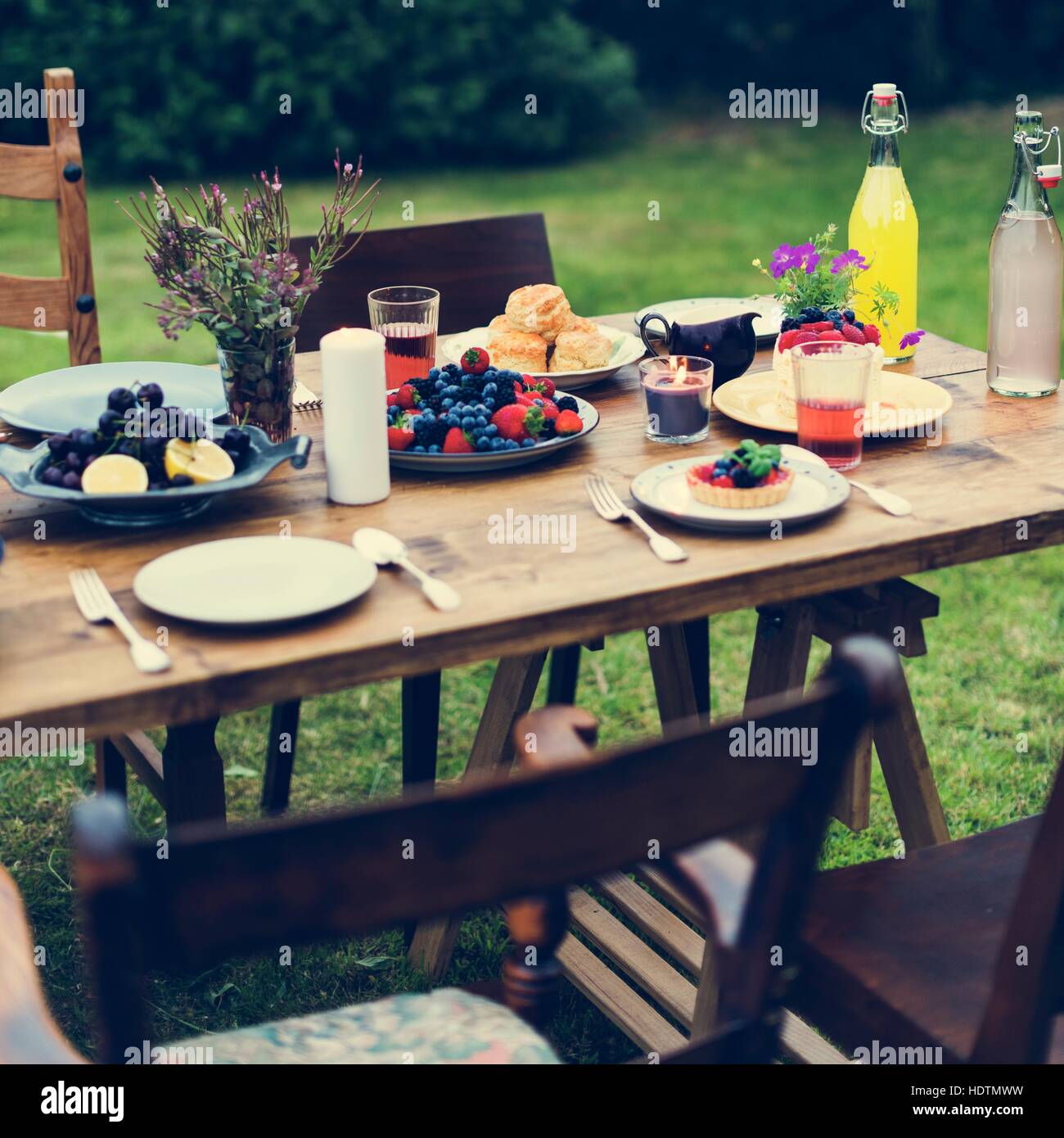 Table Food Lunch Variety Concept Stock Photo - Alamy