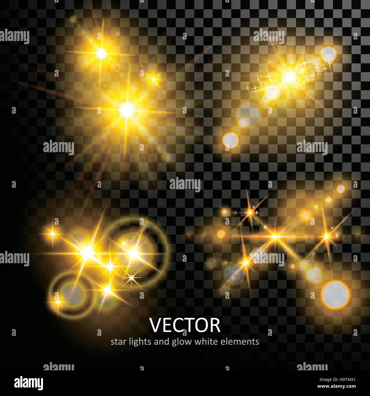 attractive light sparkles collection on transparent background Stock Vector Image & Art - Alamy