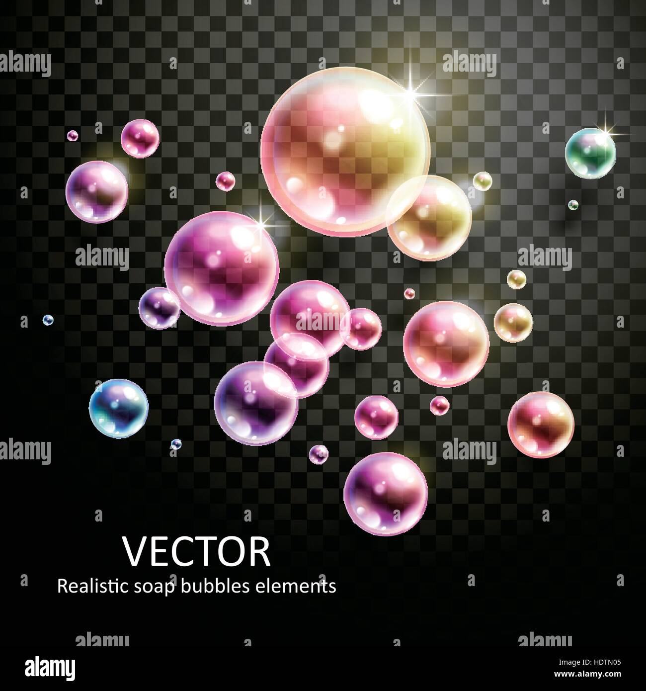 realistic bubbles with beautiful refractions on transparent background ...