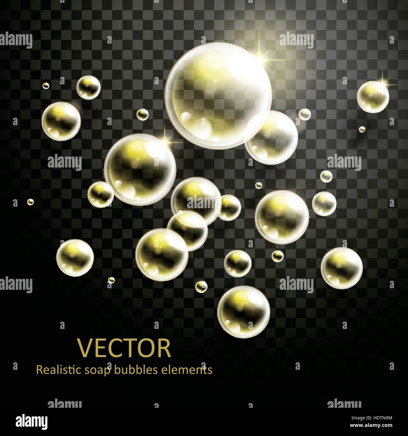 realistic bubbles with beautiful refractions on transparent background ...