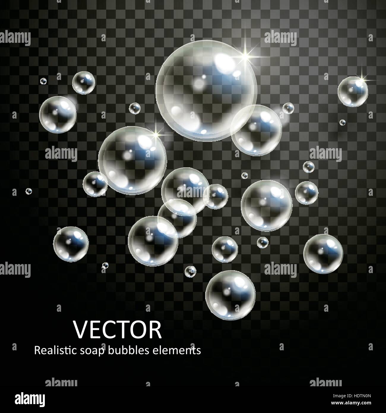 realistic bubbles with beautiful refractions on transparent background ...