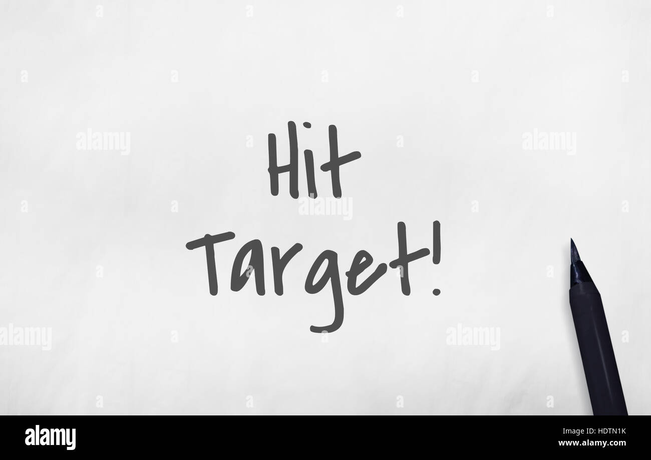 Hit Target Success Aim Mission Concept Stock Photo - Alamy