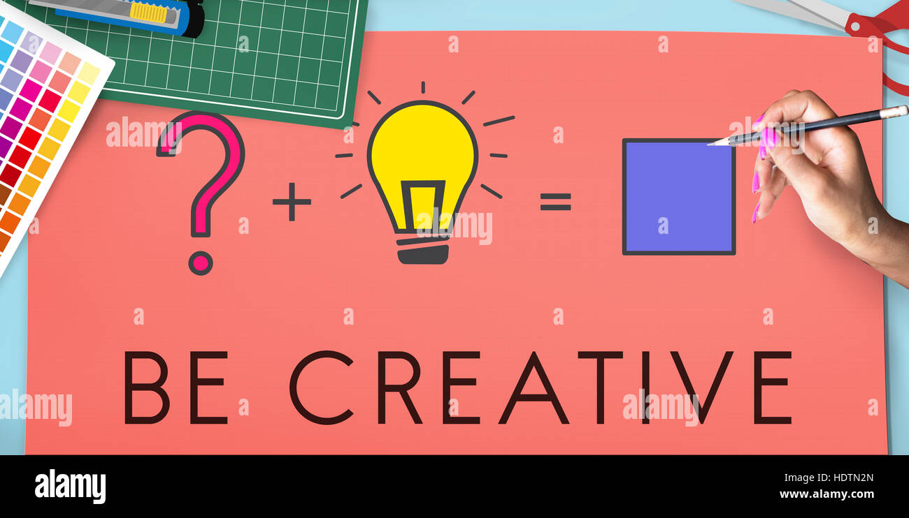 Creative Curiosity Ideas Equation Concept Stock Photo - Alamy