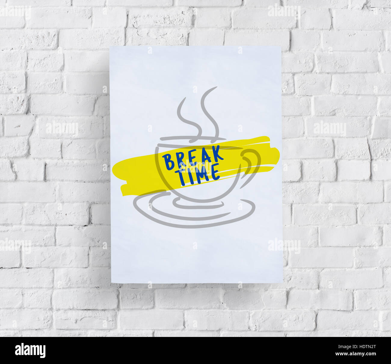 Relax Coffee Break Time Graphic Concept Stock Photo - Alamy
