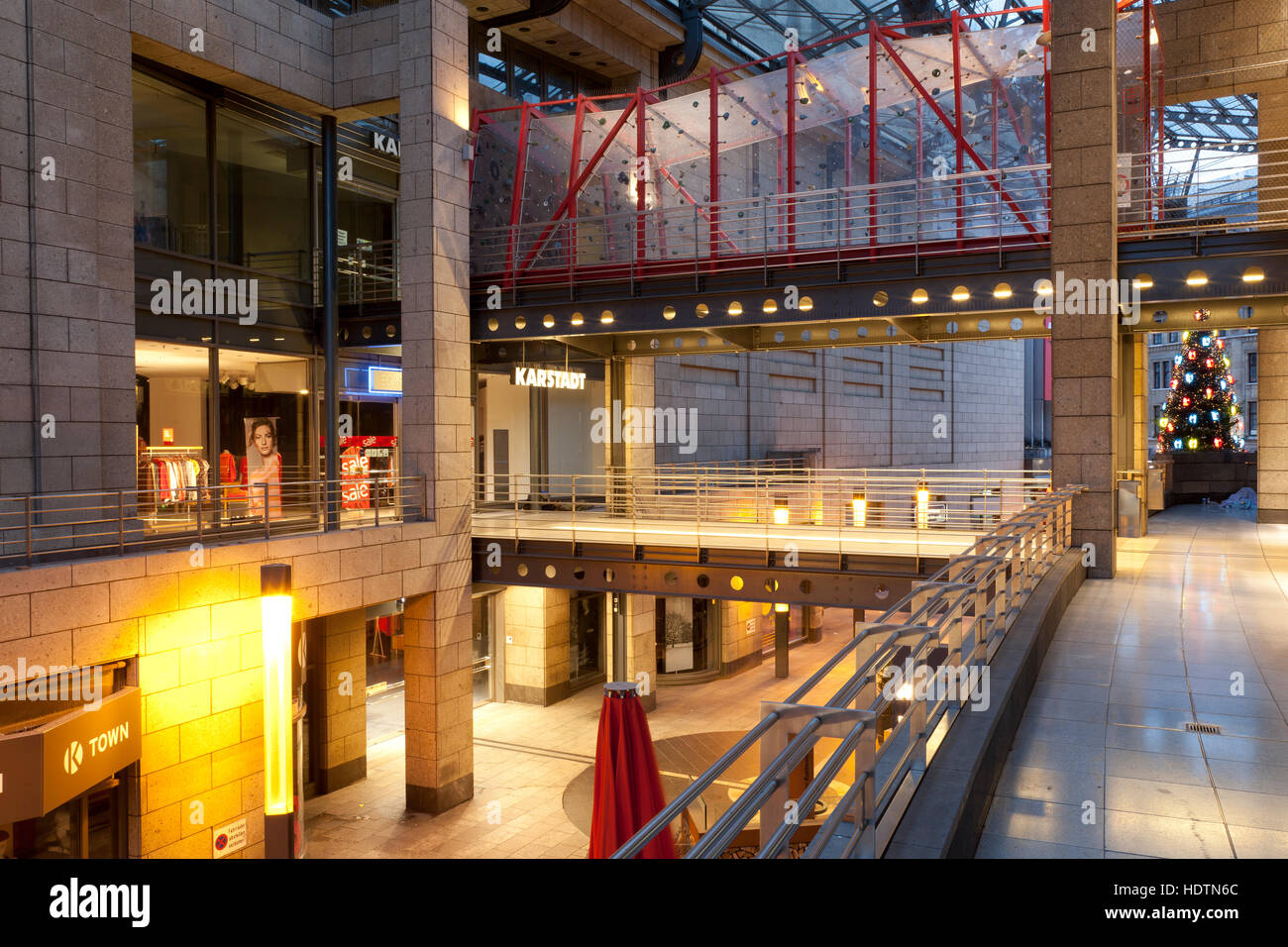 Germany, Cologne, the roofed arcade between the Karstadt department ...