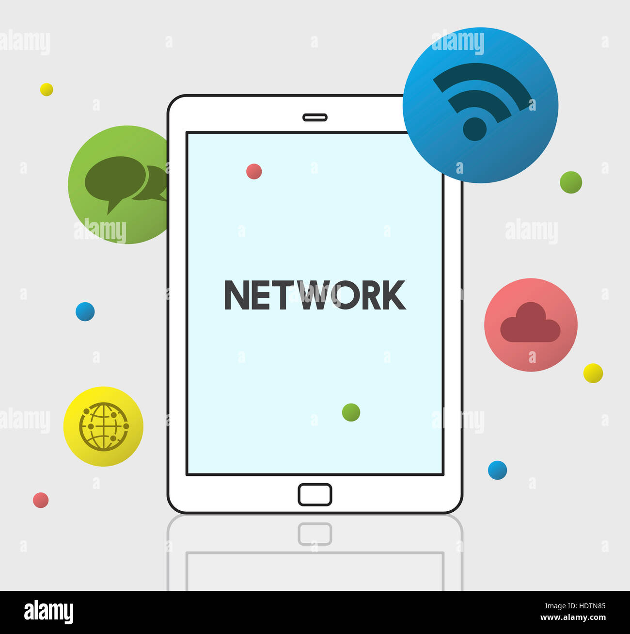 Internet Communication Network Icon Concept Stock Photo - Alamy