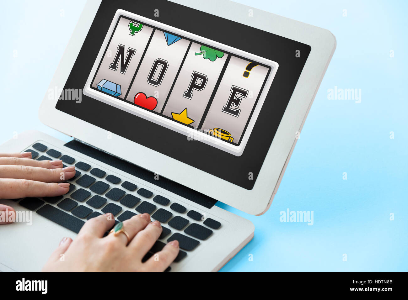 Nope Denied Fail Negative Refuse Rejected Stop Concept Stock Photo - Alamy