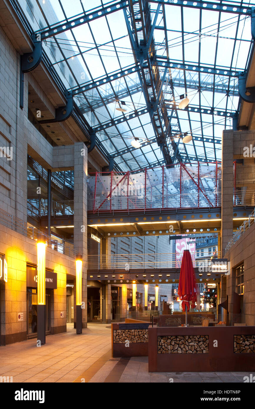 Germany, Cologne, the roofed arcade between the Karstadt department ...