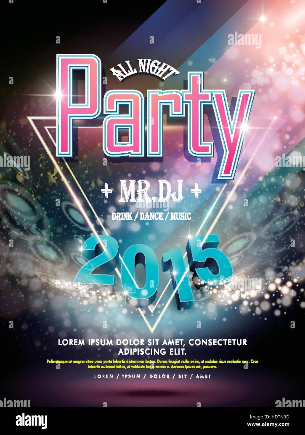 Party poster design geometric elements hi-res stock photography and ...
