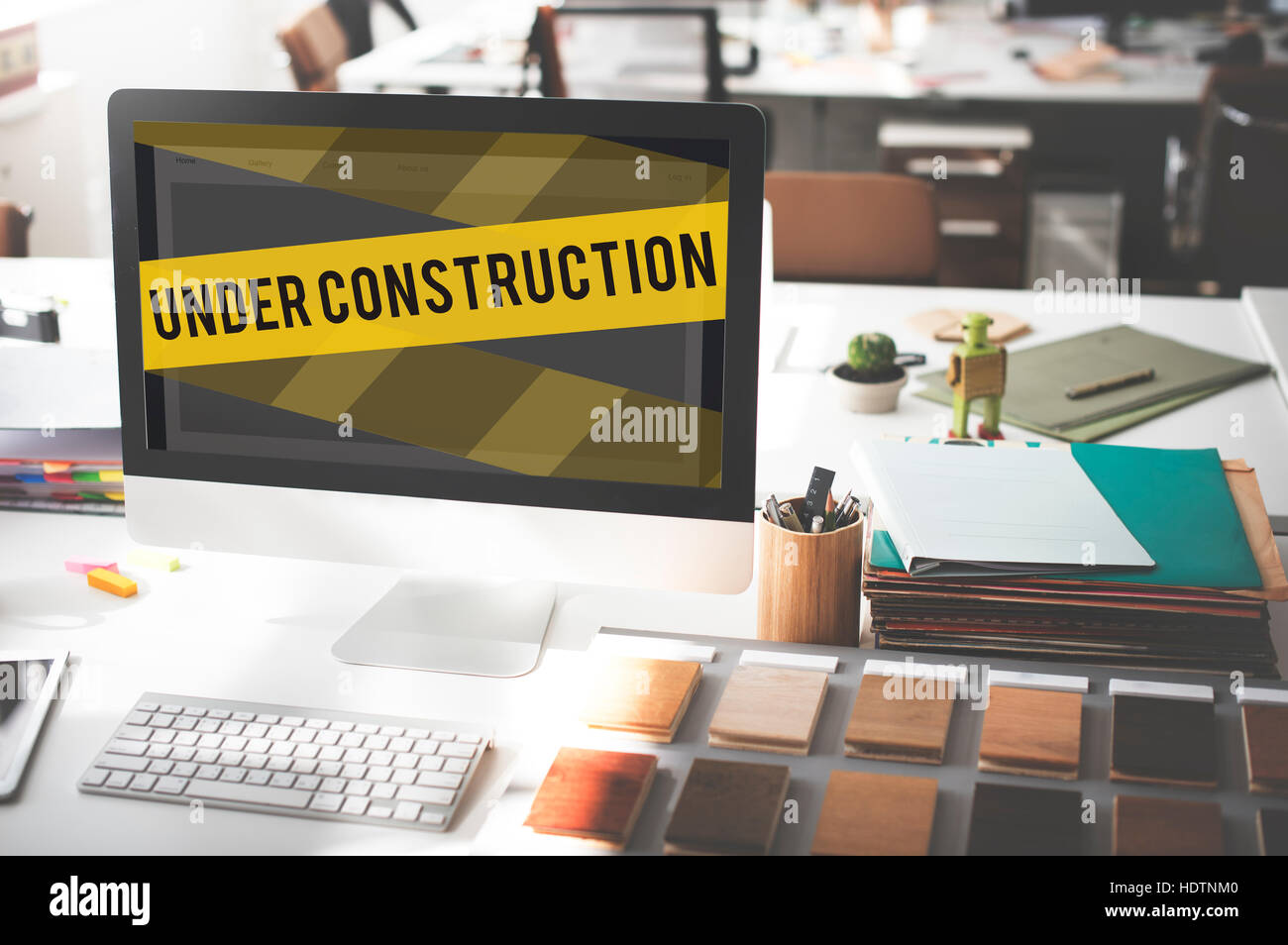 Under Construction Alert Safety Warning Privacy Concept Stock Photo - Alamy