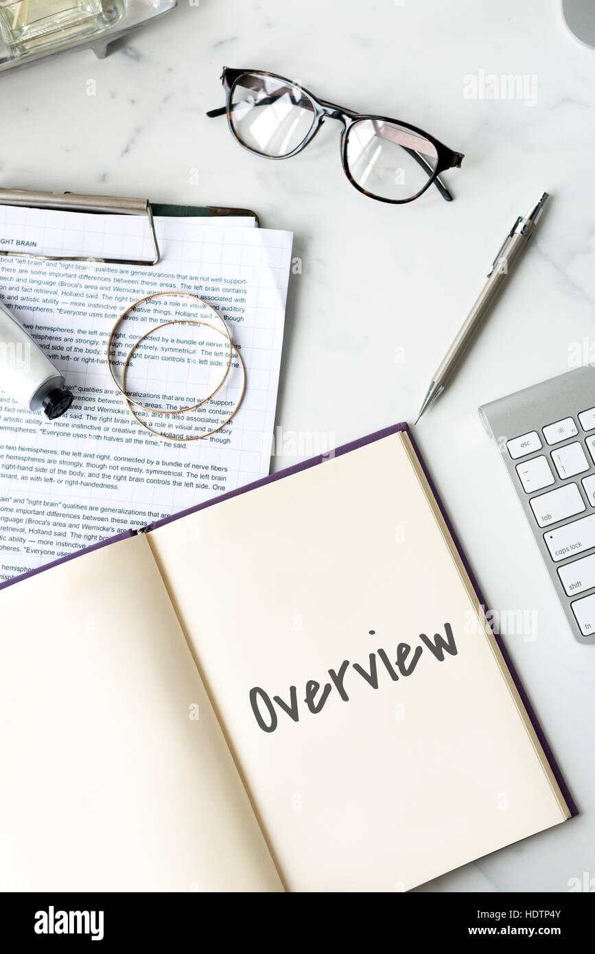 Overview Brief Summary Description Conclusion Concept Stock Photo - Alamy