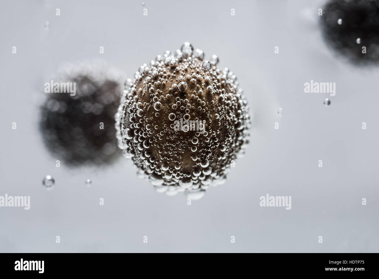 round chocolate in the water with bubbles. seamless texture Stock Photo ...