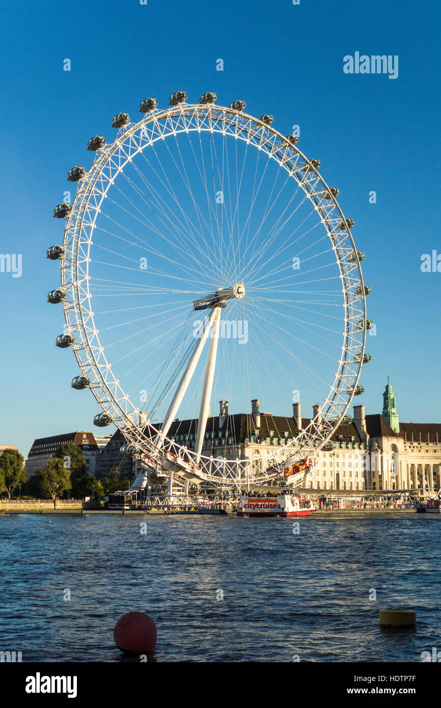London Eye / Millennium Wheel, south bank of the Thames, London, UK ...