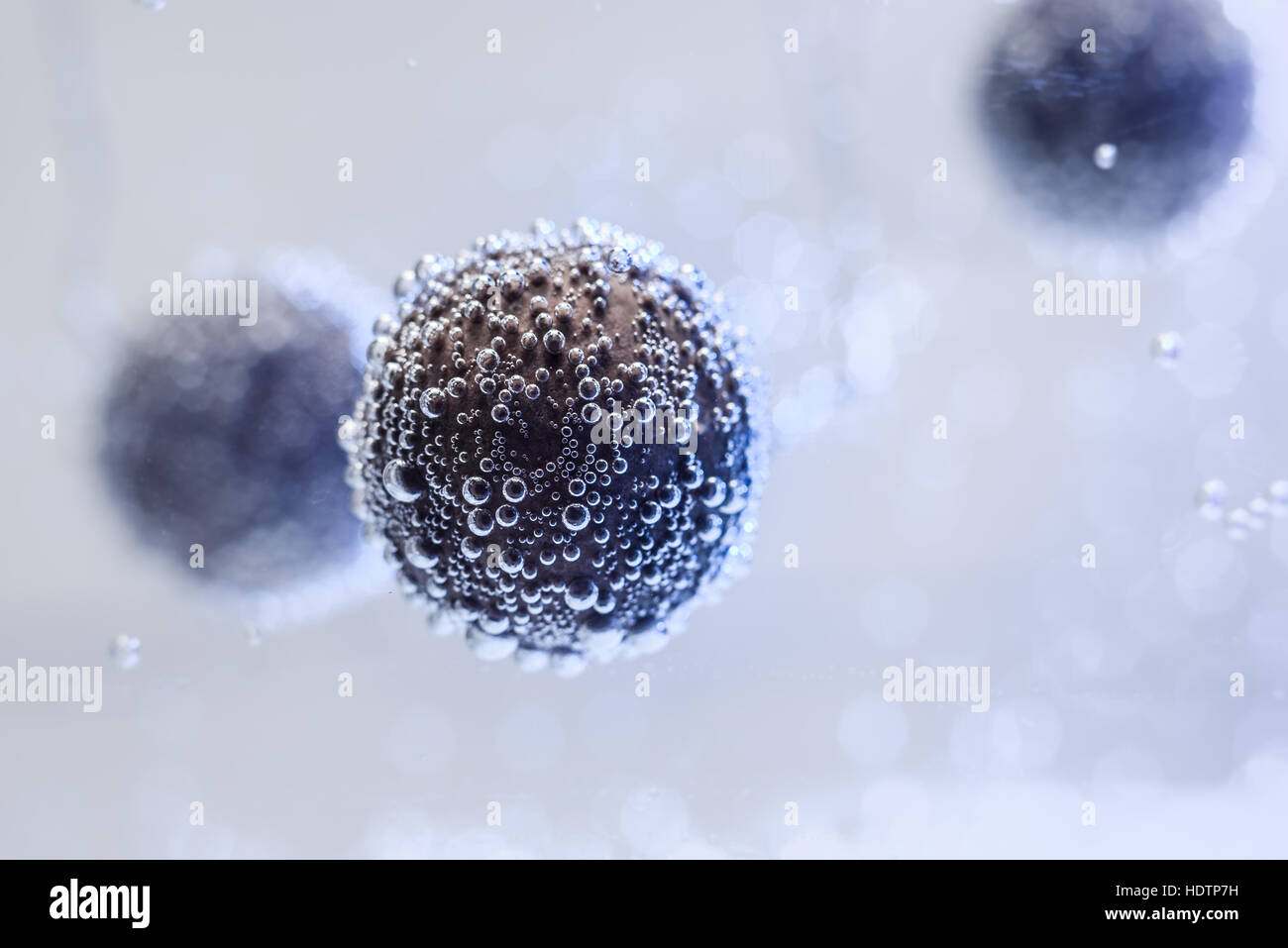 round chocolate in the water with bubbles. seamless texture Stock Photo ...
