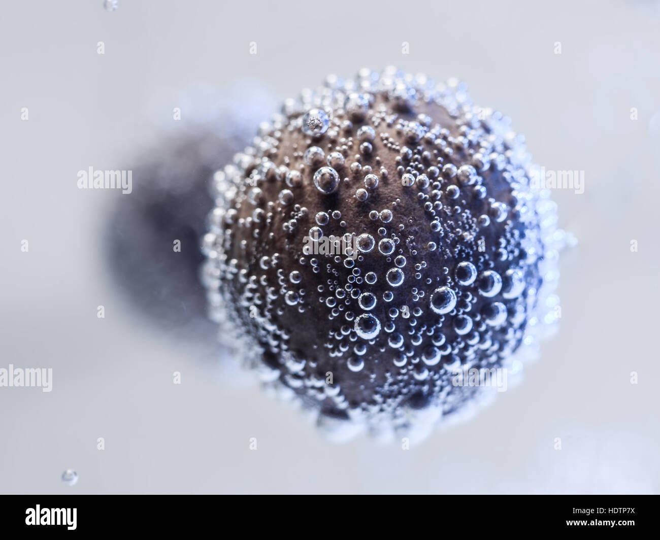 round chocolate in the water with bubbles. seamless texture Stock Photo ...