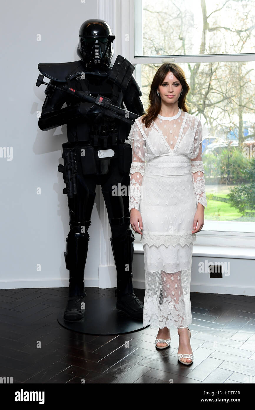 Felicity Jones attending the Rogue One: A Star Wars Story Photocall at ...