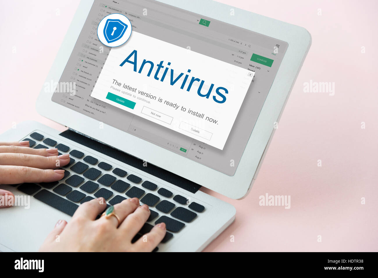 Firewall Antivirus Alert Protection Security Caution Concept Stock ...