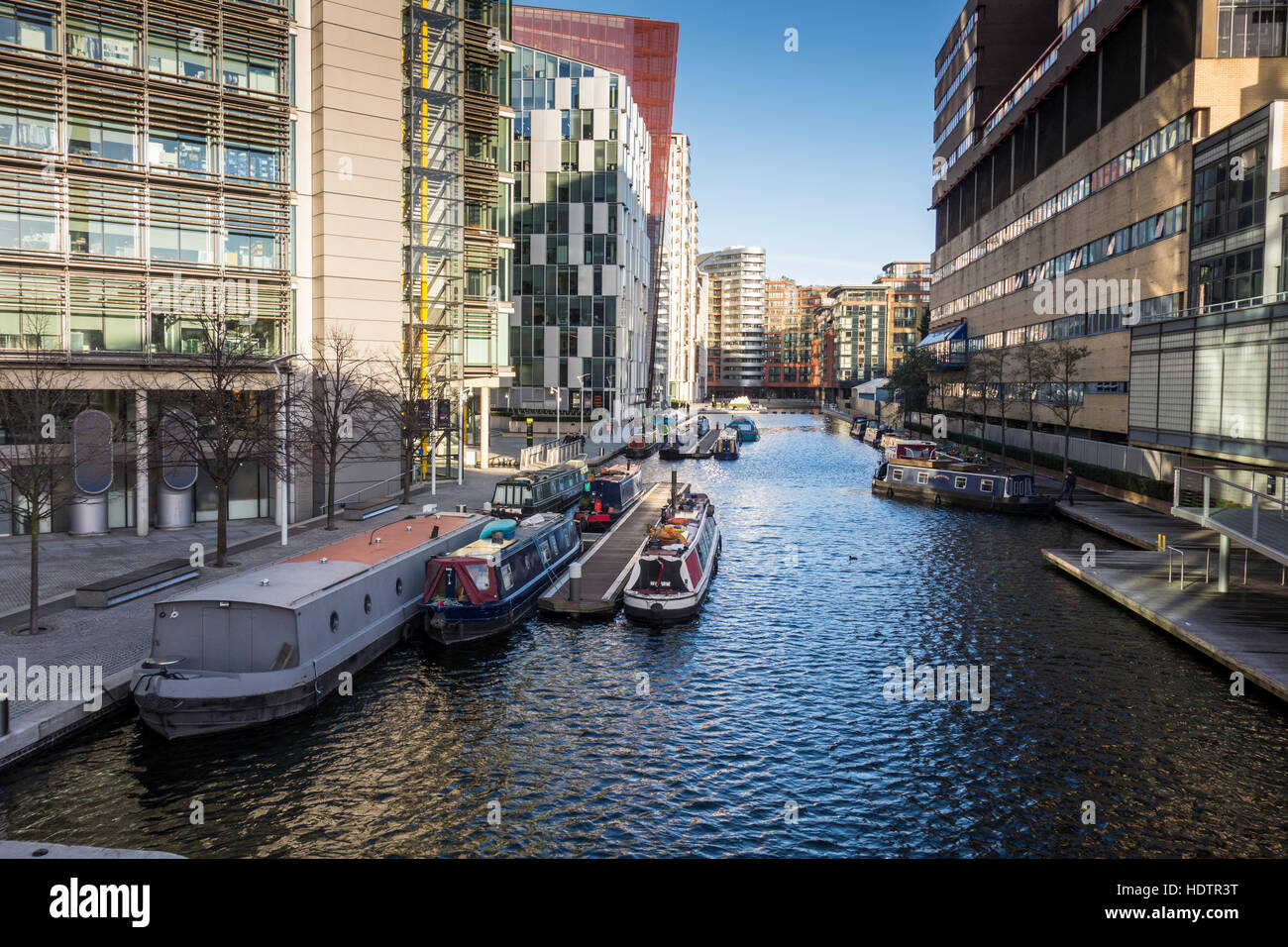 Buildings around Paddington Basin redevelopment. London, UK Stock Photo ...
